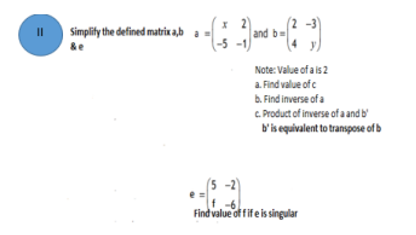 Solved Simplify the defined matrix a,ba=(x−52−1) and | Chegg.com
