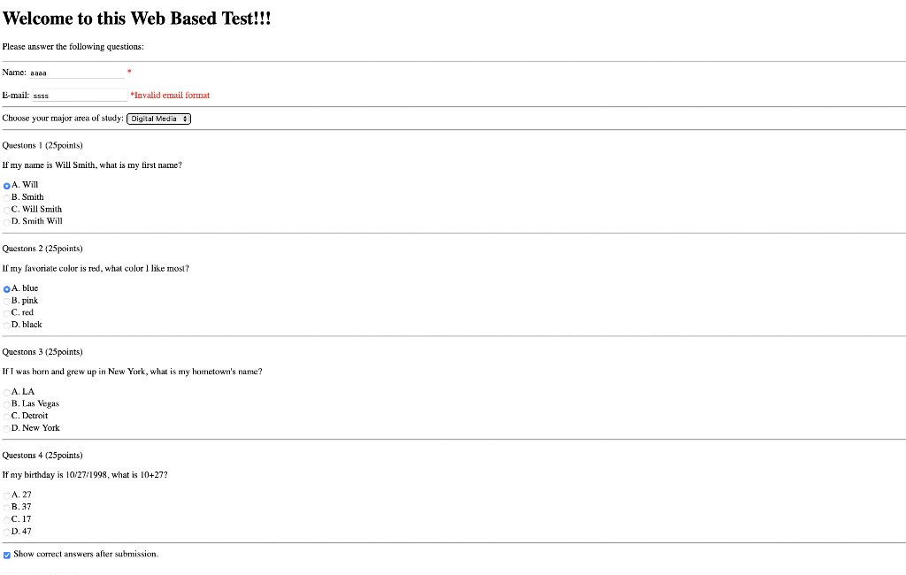 Solved CAN YOU BUILD THIS PHP SITE. IF NAME AND EMAIL(BOTH | Chegg.com