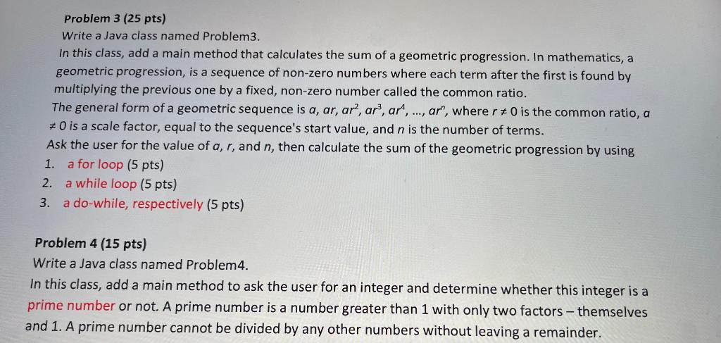 Solved Problem 3 ( 25 pts) Write a Java class named | Chegg.com Solved Problem 3 ( 25 pts) Write a Java class named | Chegg.com