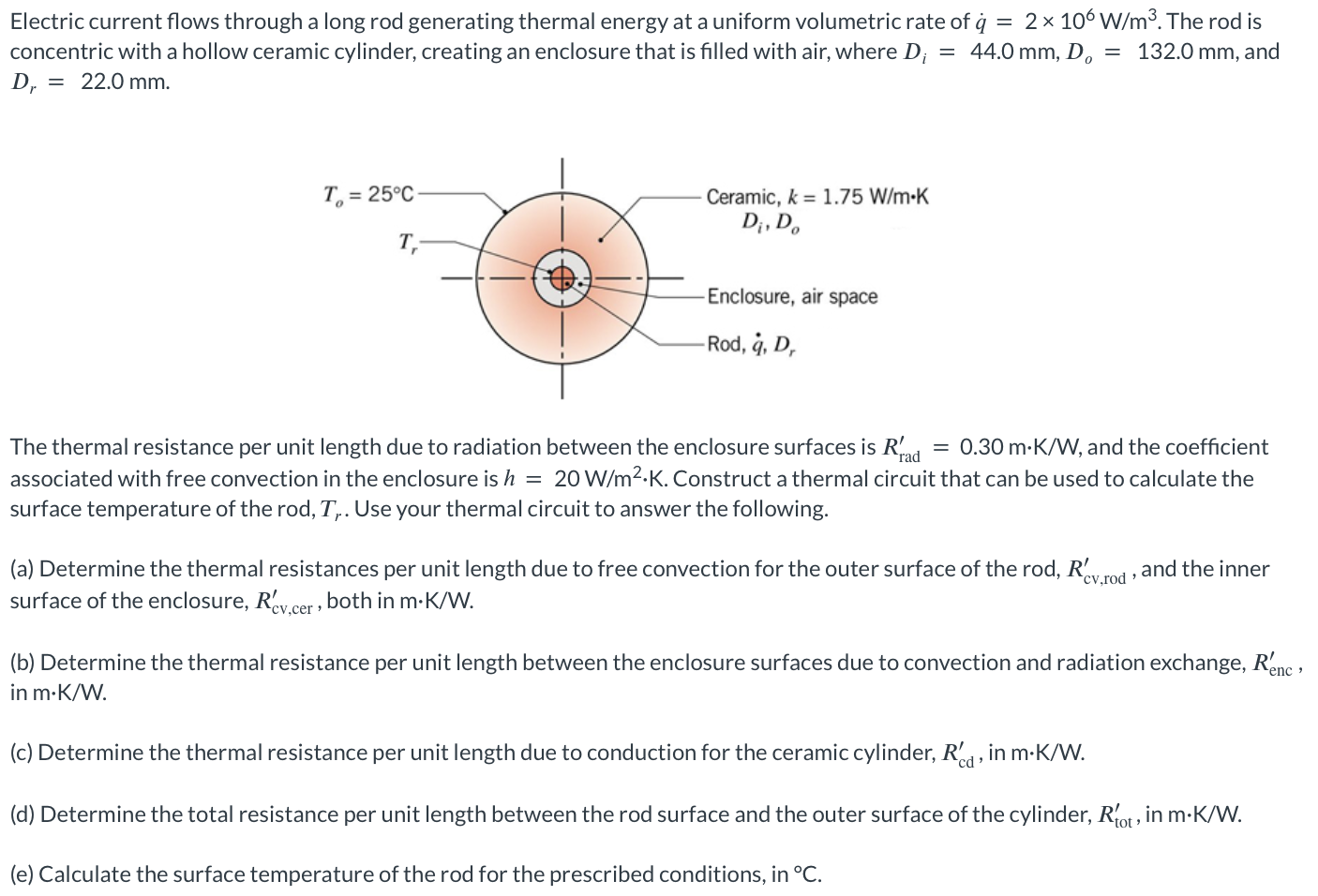 Solved Electric current flows through a long rod generating | Chegg.com