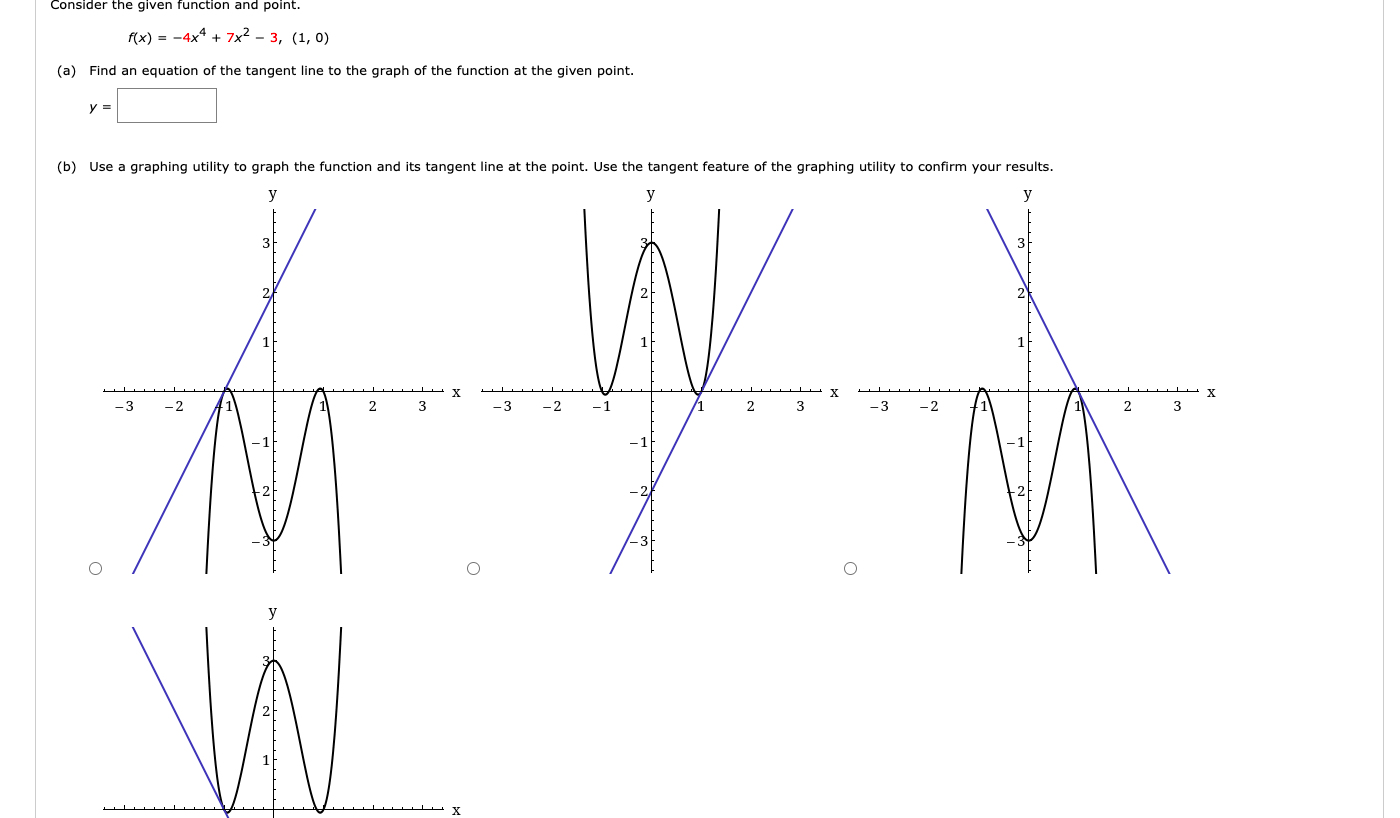 Solved Consider the given function and point. f(x) = -4x4 + | Chegg.com