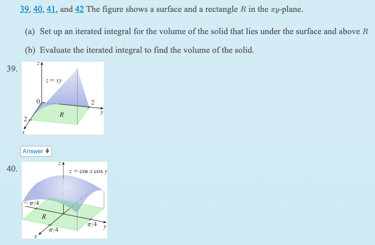 Solved 39, 40, 41, and 42 The figure shows a surface and a | Chegg.com