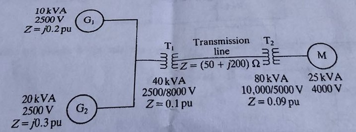 Solved Draw the equivalent pu (per-unit) circuit of the | Chegg.com