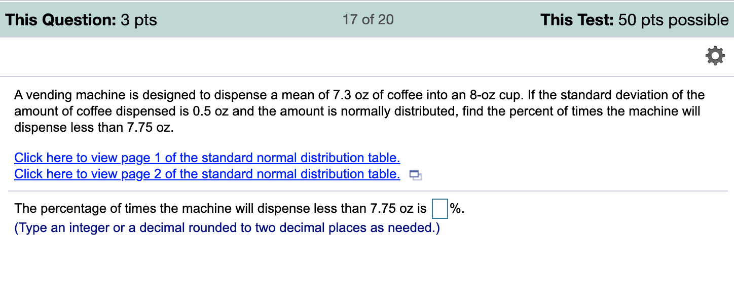 Solved This Question: 3 pts 17 of 20 This Test: 50 pts | Chegg.com