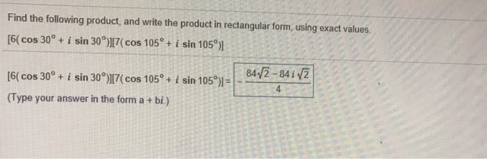 Solved Write the complex number in rectangular form 3 cis | Chegg.com