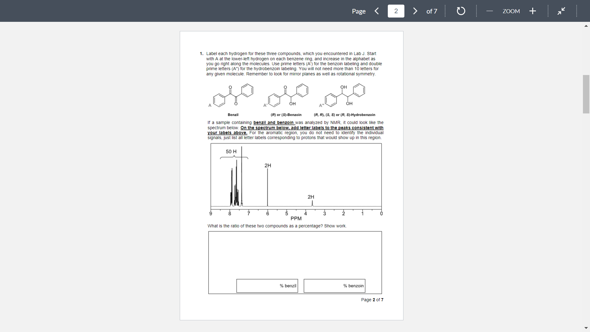 Solved 1. Label each hydrogen for these three compounds, | Chegg.com
