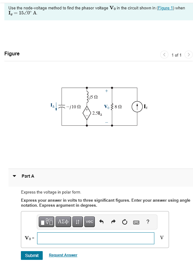 Solved Use the node-voltage method to find the phasor | Chegg.com