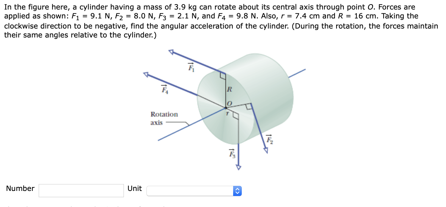 Solved In the figure here, a cylinder having a mass of 3.9 | Chegg.com