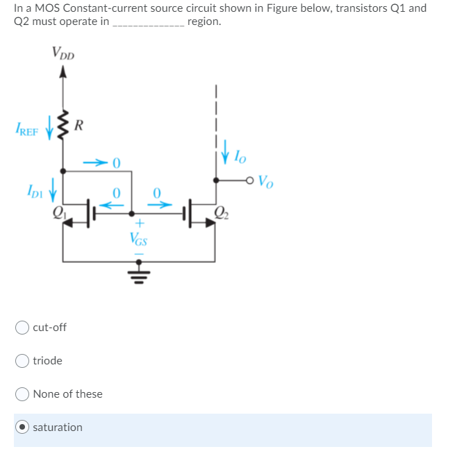 Solved A constant-current source circuit is to be designed | Chegg.com