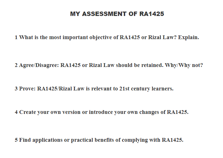 Solved MY ASSESSMENT OF RA1425 1 What is the most important | Chegg.com