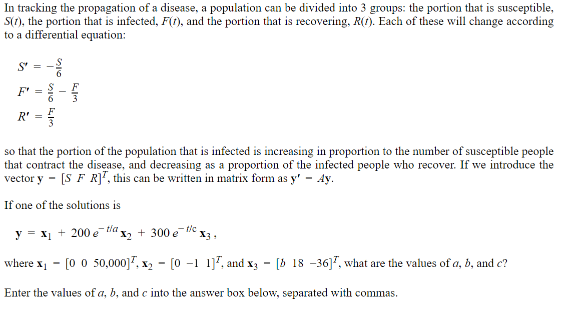 Solved In tracking the propagation of a disease, a | Chegg.com
