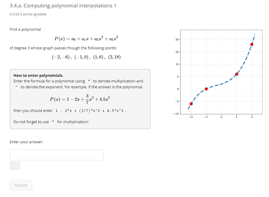 Solved 34a Computing Polynomial Interpolations 1 00200 1276