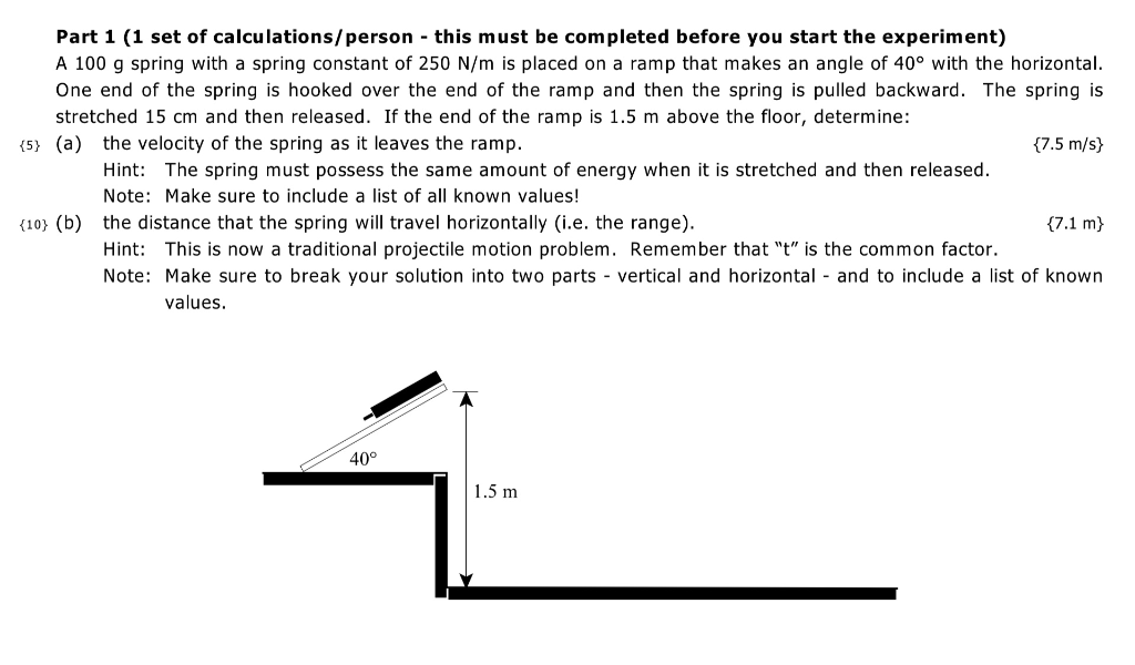 Solved Part 1 (1 set of calculations/person - this must be | Chegg.com