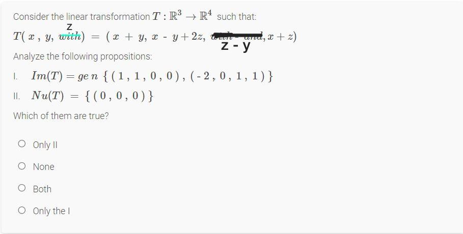 Solved Consider the linear transformation T: R3 R4 such | Chegg.com