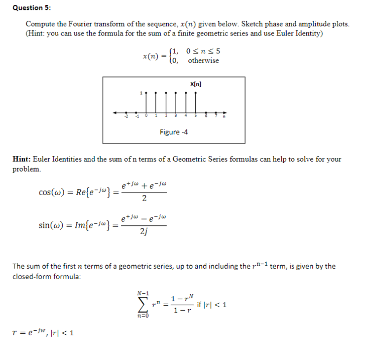 Solved Compute the Fourier transform of the sequence, x(n) | Chegg.com