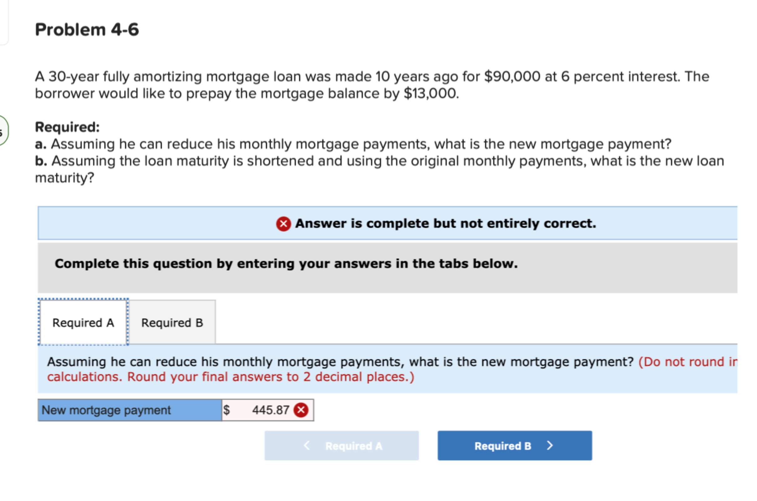 Solved A 30 ﻿year fully amortizing mortgage loan was made 10 | Chegg.com