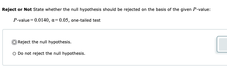 Solved Reject or Not State whether the null hypothesis | Chegg.com