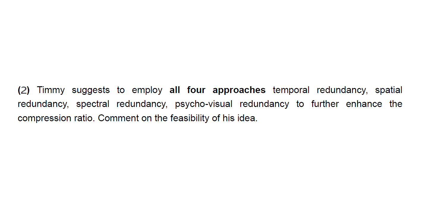 Solved 2 Timmy Suggests To Employ All Four Approaches 