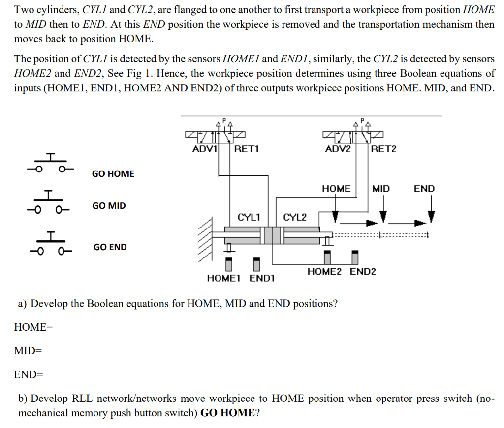 Solved Two cylinders, CYLI and CYL2, are flanged to one | Chegg.com