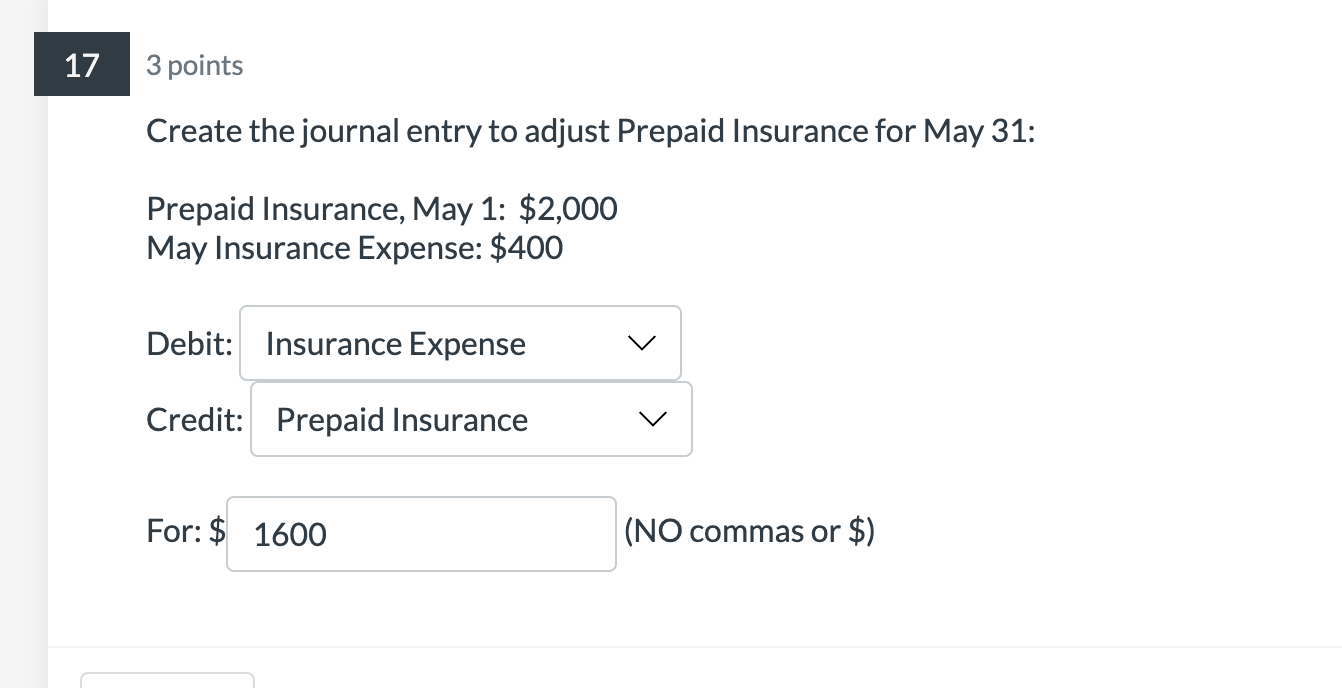 3 points Create the journal entry to adjust Prepaid | Chegg.com