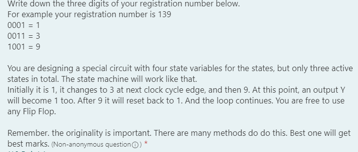 Write down the three digits of your registration | Chegg.com
