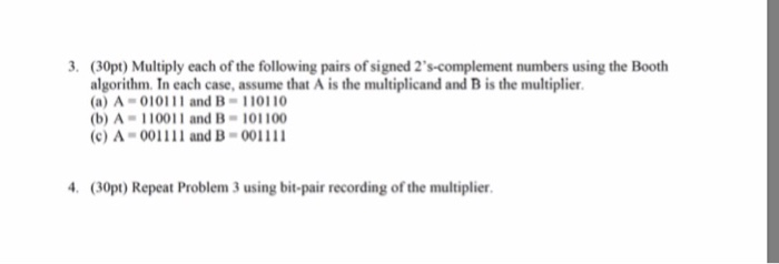 Solved 3. (30pt) Multiply each of the following pairs of | Chegg.com