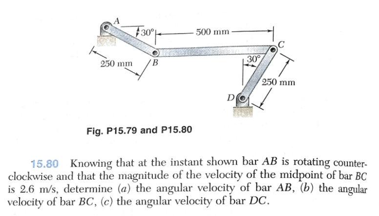 Solved Knowing that at the instant shown bar AB ﻿is rotating | Chegg.com