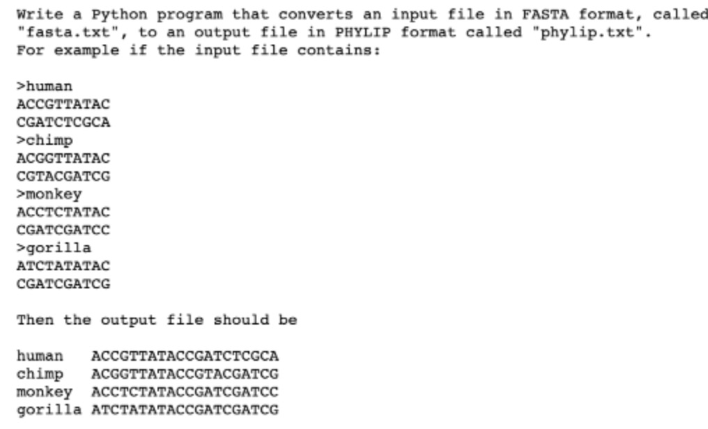Solved Write A Python Program That Converts An Input File In