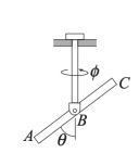 Solved The bar ABC is attached to the vertical rod with a | Chegg.com