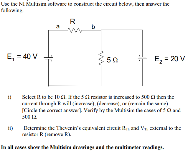 Solved Please post screenshots of the Multisim drawings and | Chegg.com