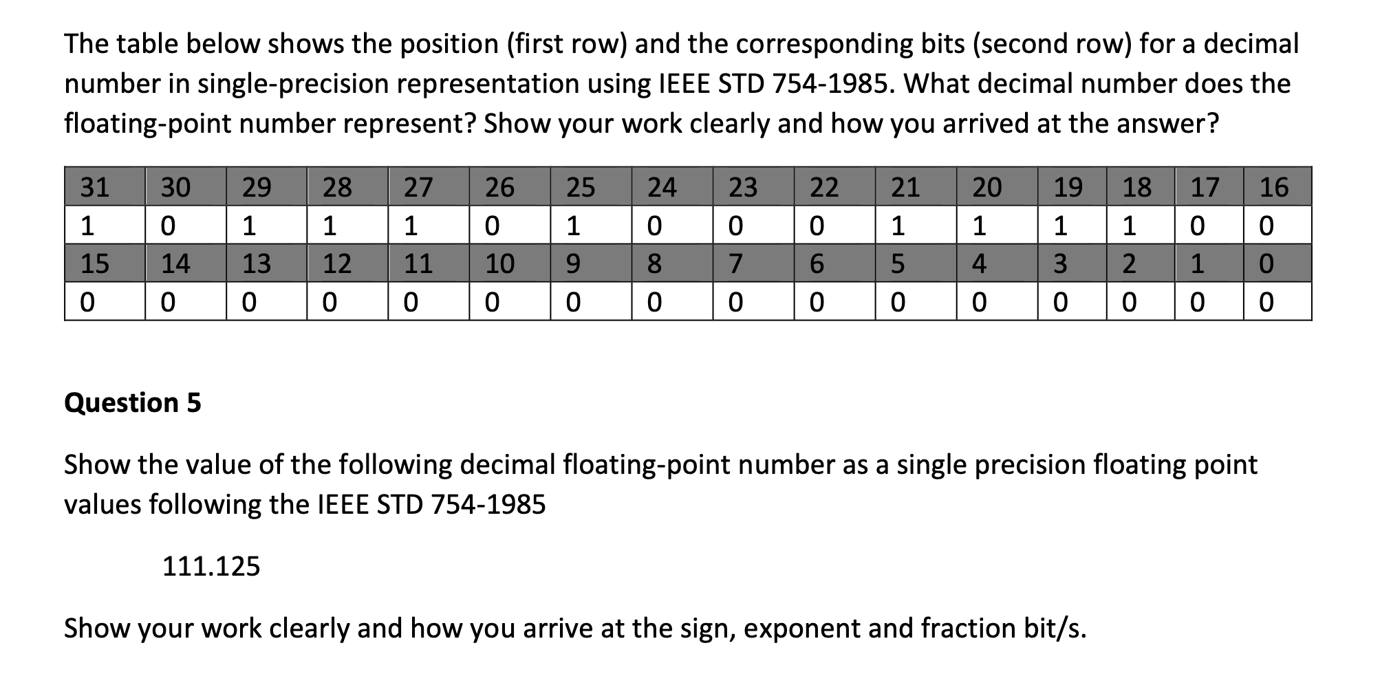 Solved The table below shows the position (first row) and | Chegg.com