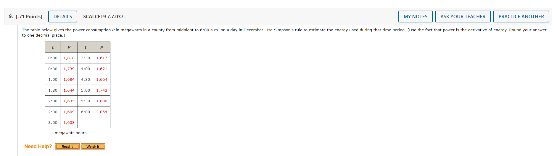 Solved 9. [-/1 Points] DETAILS SCALCET9 7.7.037. PRACTICE | Chegg.com