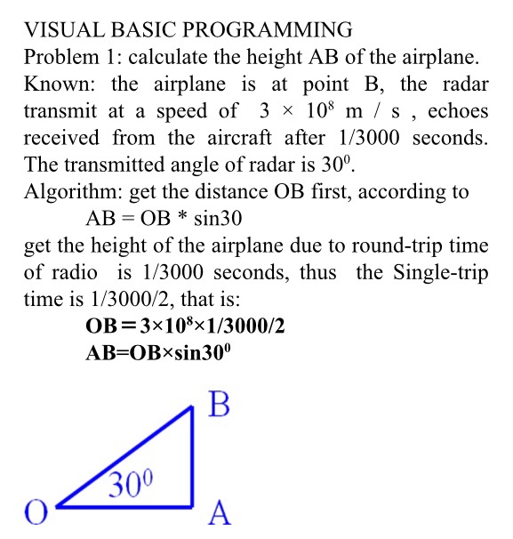 Solved VISUAL BASIC PROGRAMMING Problem 1: calculate the | Chegg.com