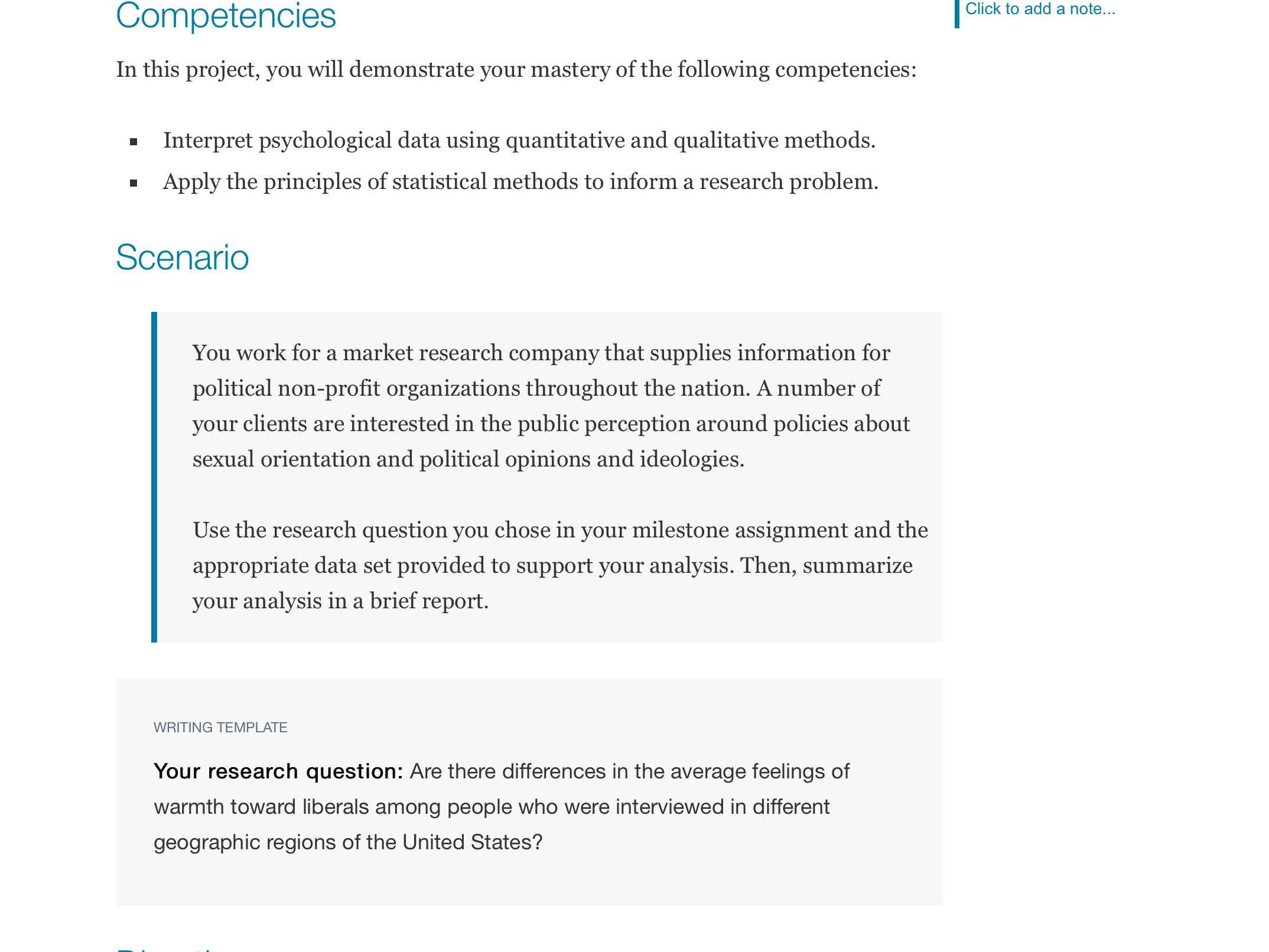 Competencies In this project, you will demonstrate | Chegg.com
