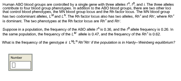 Solved Human ABO blood groups are controlled by a single | Chegg.com