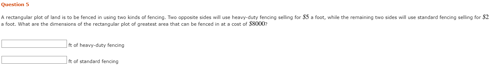 Solved A rectangular plot of land is to be fenced in using | Chegg.com