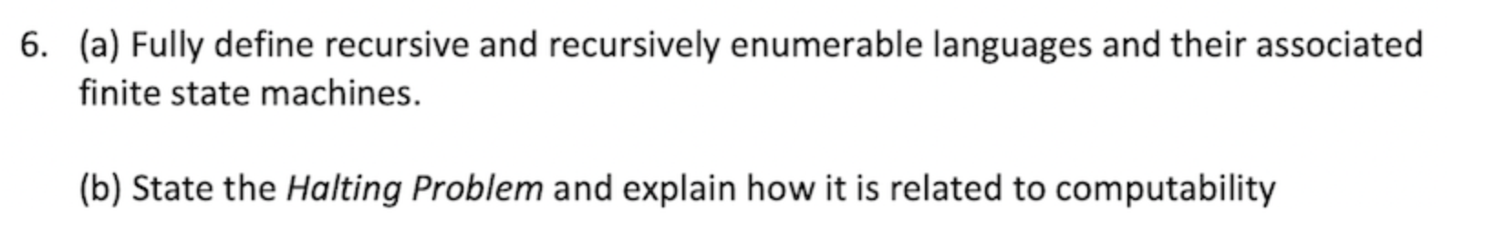 Solved 6. (a) Fully define recursive and recursively | Chegg.com