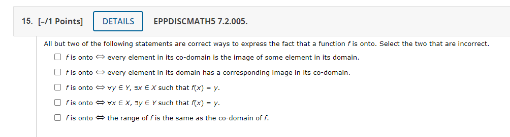 Solved 7. [0/1 Points) DETAILS PREVIOUS ANSWERS EPPDISCMATH5 | Chegg.com
