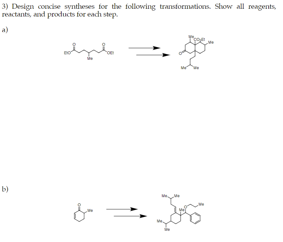 Solved 3) Design concise syntheses for the following | Chegg.com
