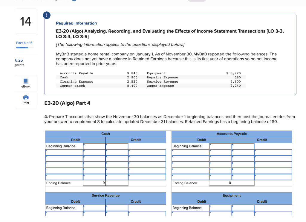 Solved E3-20 (Algo) Analyzing, Recording, and Evaluating the | Chegg.com