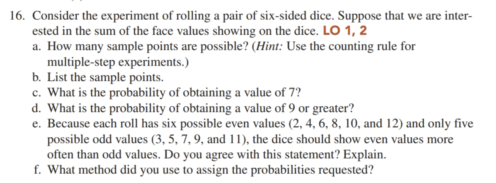 Solved Consider the experiment of rolling a pair of | Chegg.com
