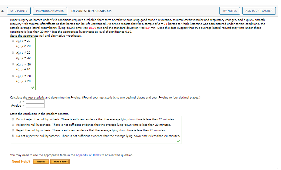 Solved 5/10 POINTS PREVIOUS ANSWERS DEVORESTAT9 8.E.505.XP. | Chegg.com