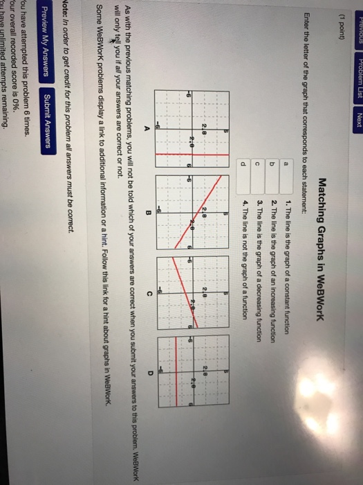 Solved em List Next (1 point) Matching Graphs in WeBWorK | Chegg.com