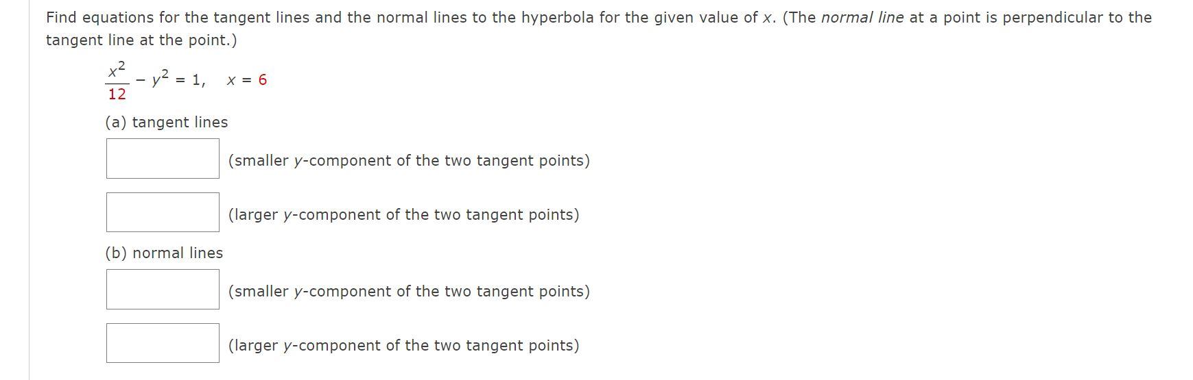 Solved Find equations for the tangent lines and the normal | Chegg.com