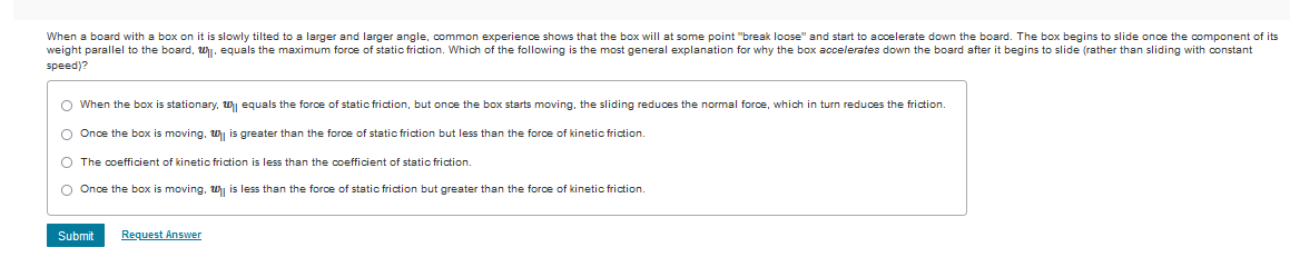 Solved speed)?When the box is stationary. | Chegg.com