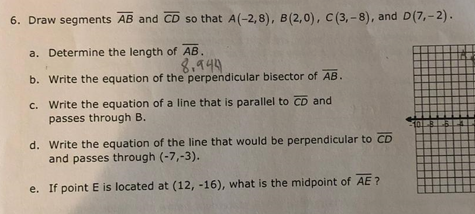 Solved 6. Draw segments AB and CD so that | Chegg.com