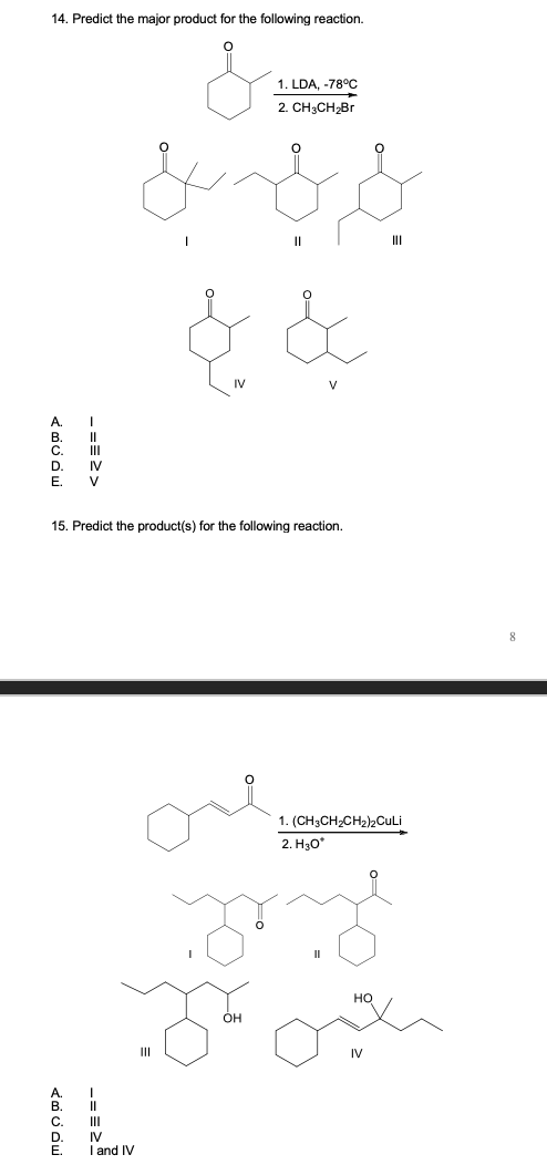 Solved 14. Predict the major product for the following | Chegg.com