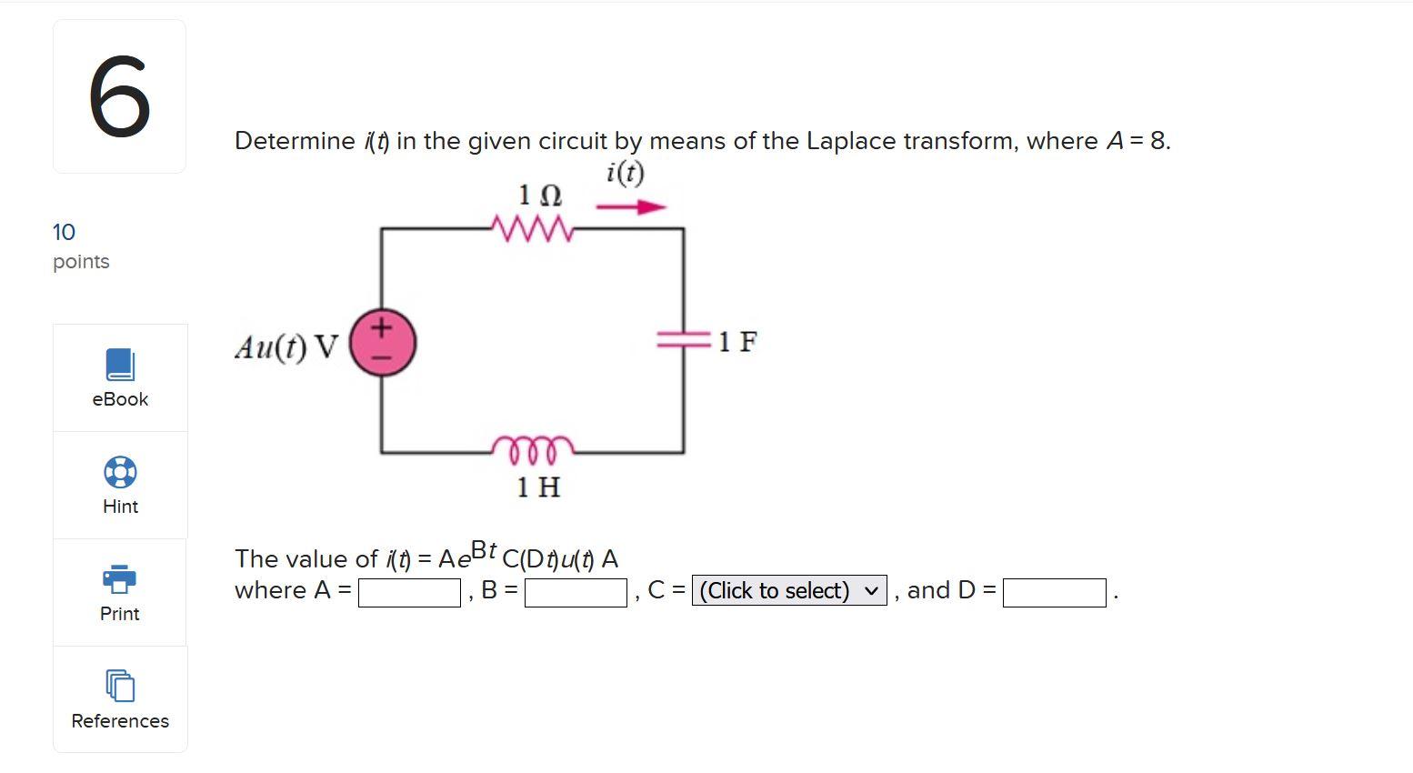 Solved Determine i(t) in the given circuit by means of the | Chegg.com
