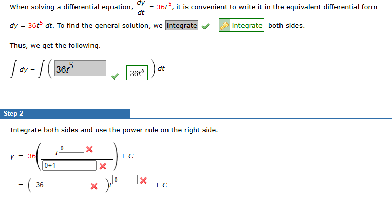 Solved solve step 2 ﻿please (image)Integrate both sides and | Chegg.com