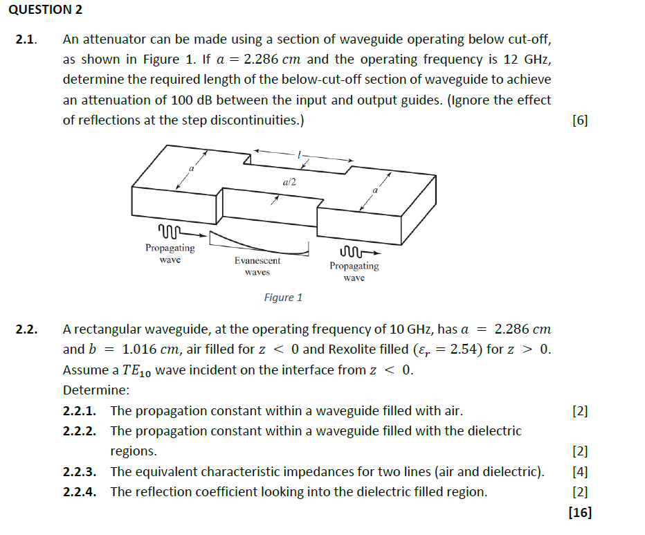 Solved 2.1. An attenuator can be made using a section of | Chegg.com